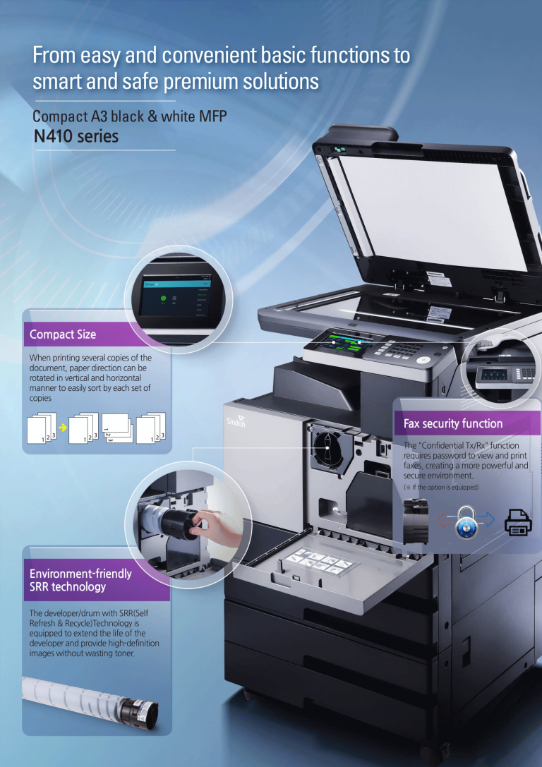 Sindoh N410 A3 black & White MFP - HD Printers INDIA